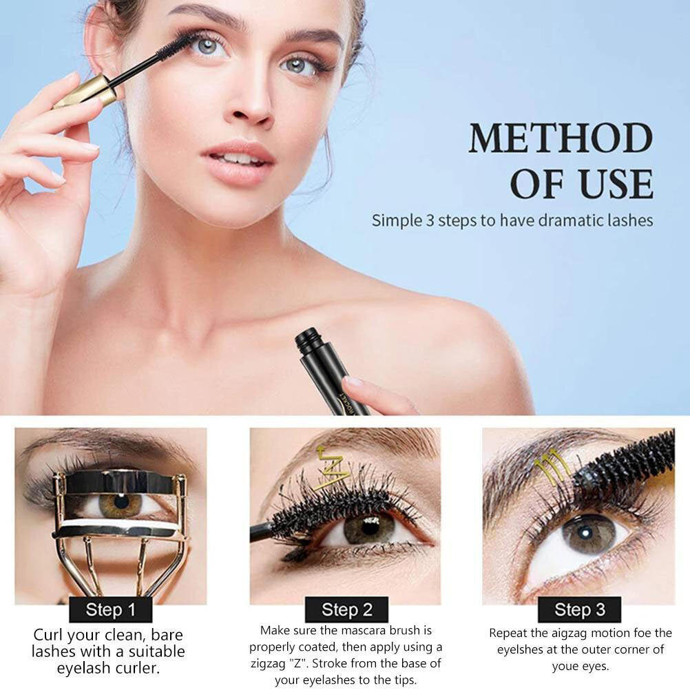 Crown Mascara 4D Glamour Smudge Proof Waterproof Long Lasting Eyelash