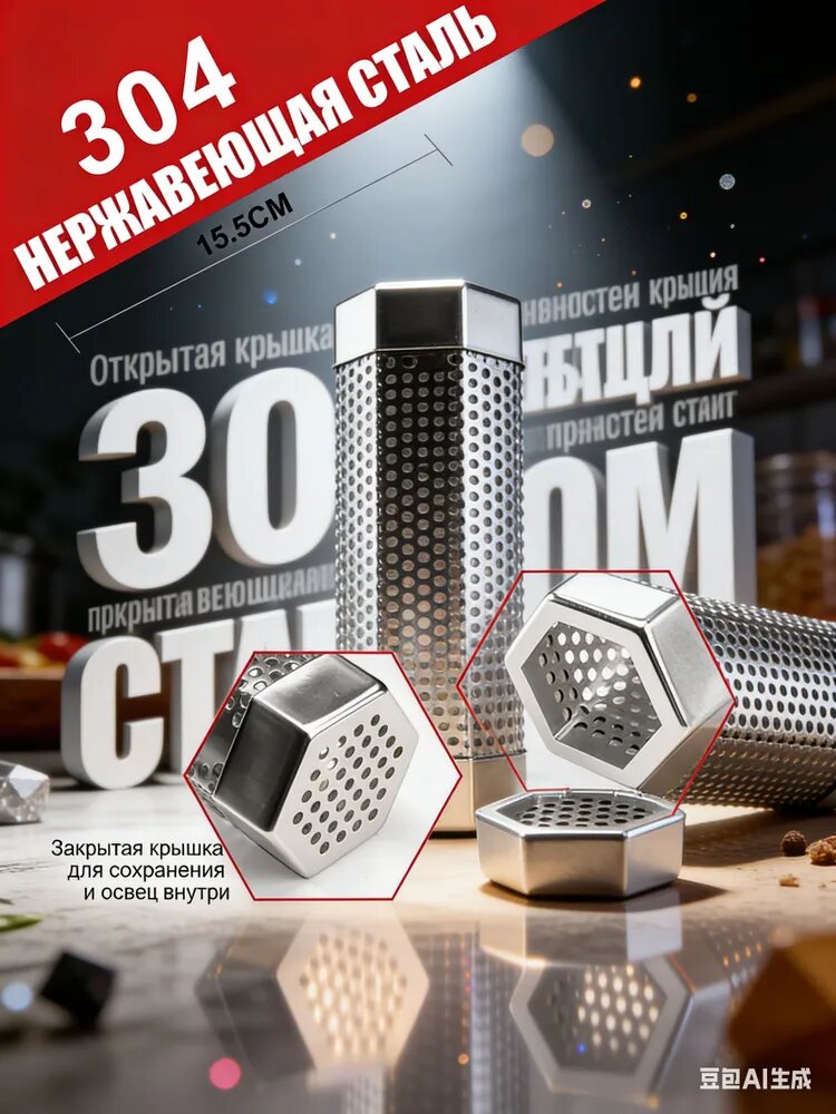 Дымогенератор для холодного копчения сыра и рыбы 15.5 см трубка для пеллет сталь 304 мини коптильня для деликатесов и закусок