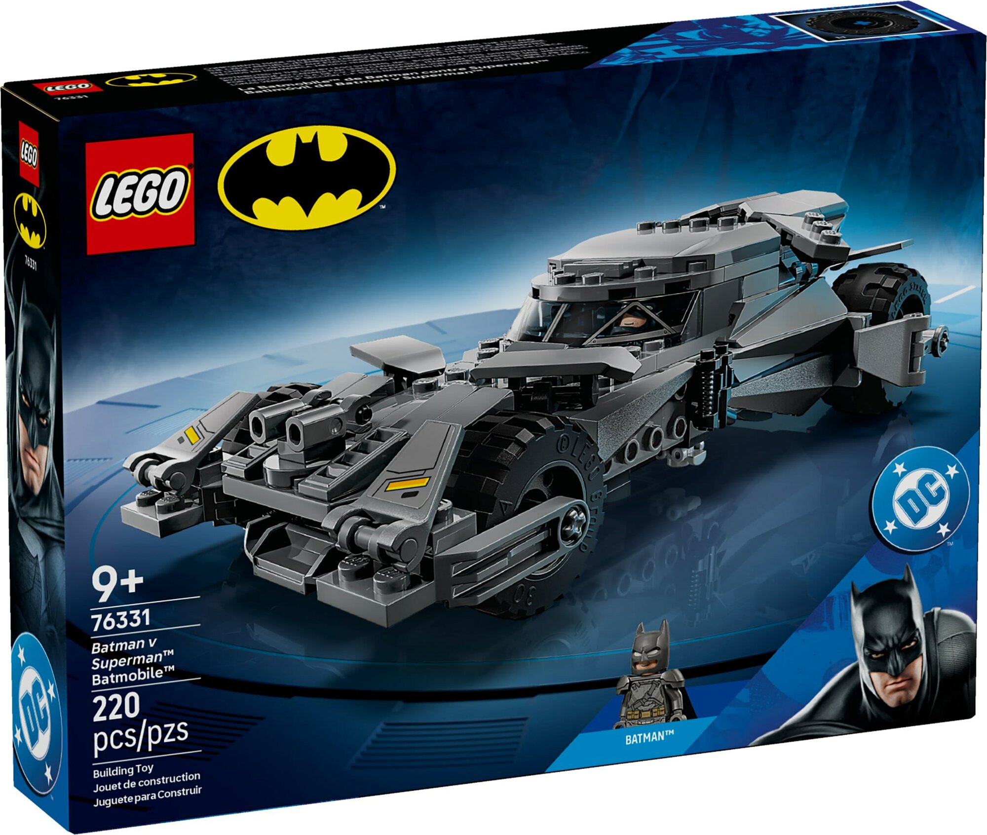 Конструктор LEGO DC BATMAN 76331 Бэтмобиль из фильма Бэтмен против Супермена, 220 эл.