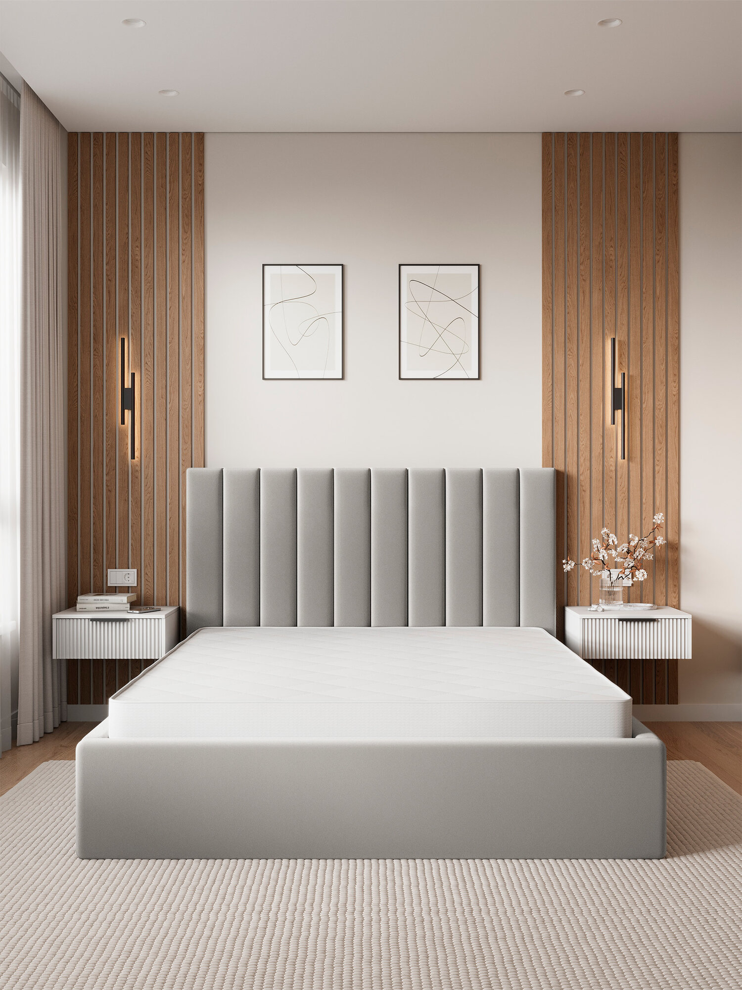 Кровать односпальная 120х200 с подъемным механизмом, Милан мини с мягким изголовьем для дома и спальни, ортопедическое основание, ящик для белья