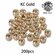 KC Gold бусины-разделители, 8 мм, отверстие 3 мм, Wheel 02, 200 шт.
