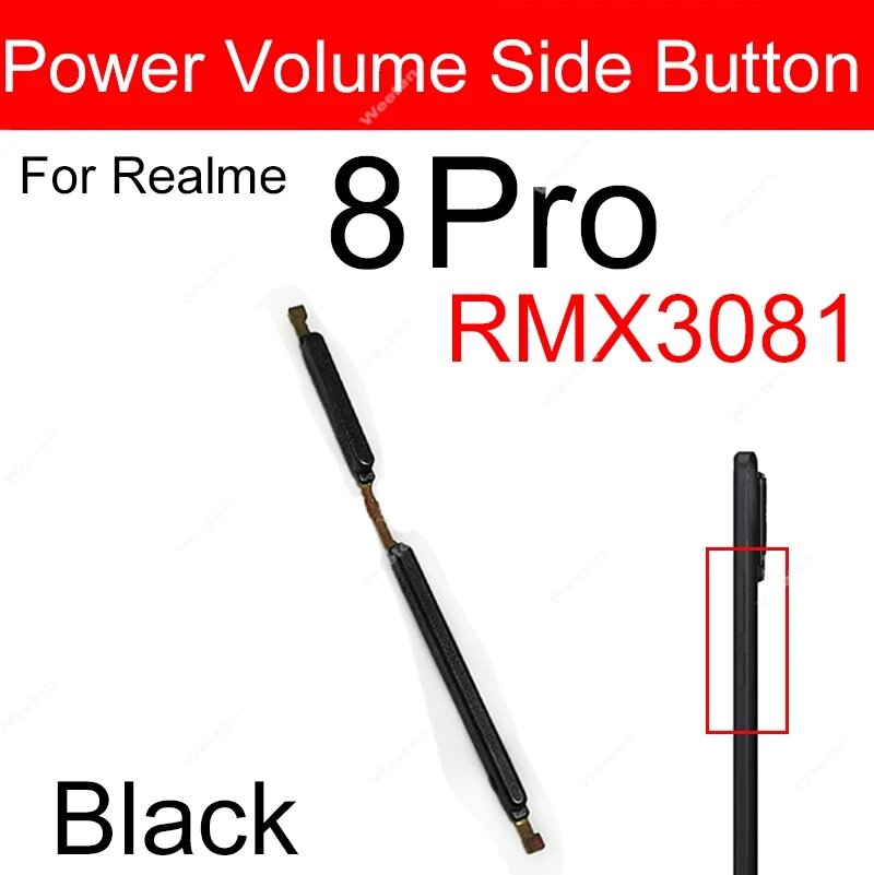 Кнопка Power Volume Realme 8 Pro RMX3081 Black