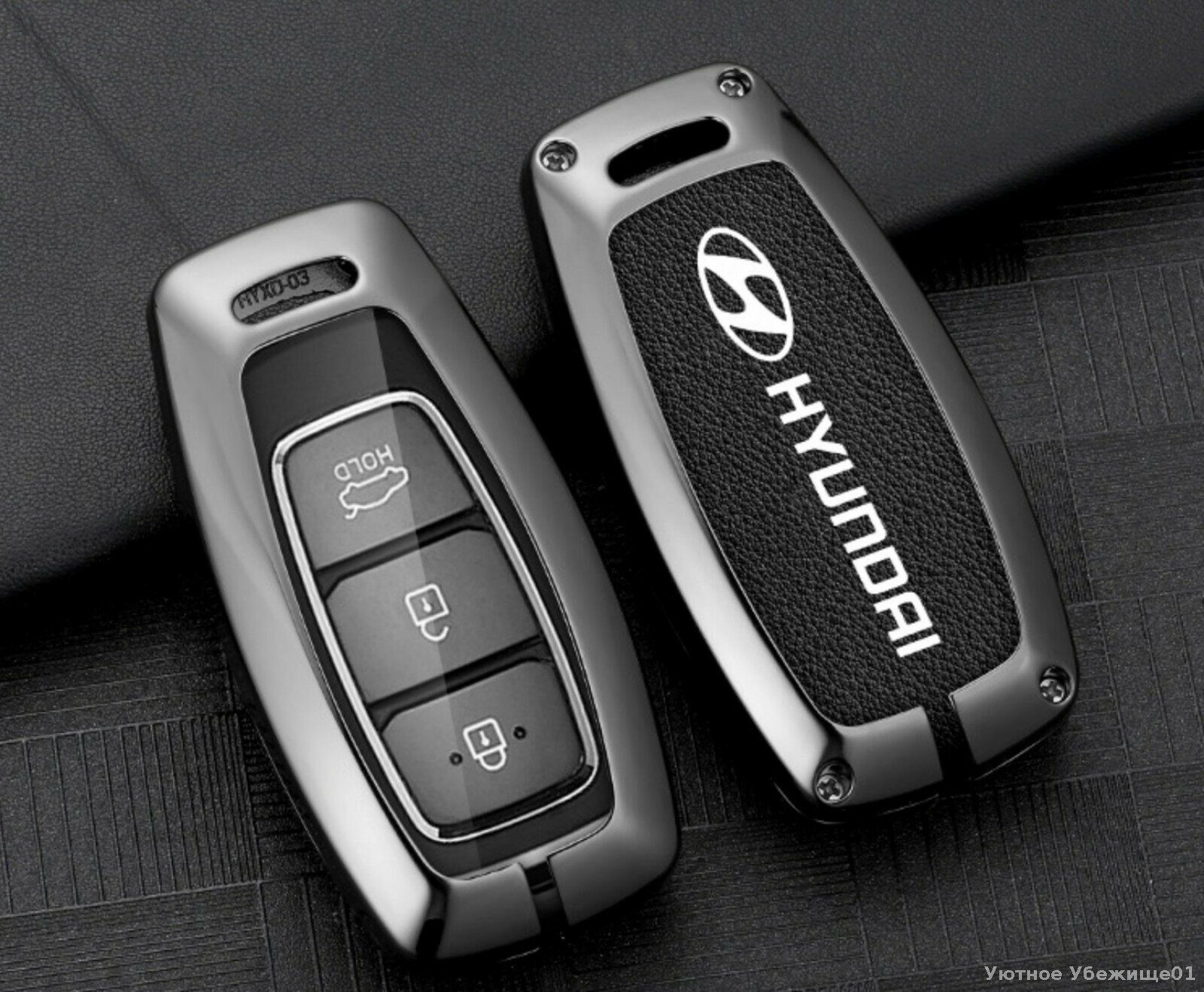 Защитный металлический чехол MyPads для ключей Hyundai CRETA TUCSON SANTA FE ELANTRA SOLARIS i30 SONATA PALISADE