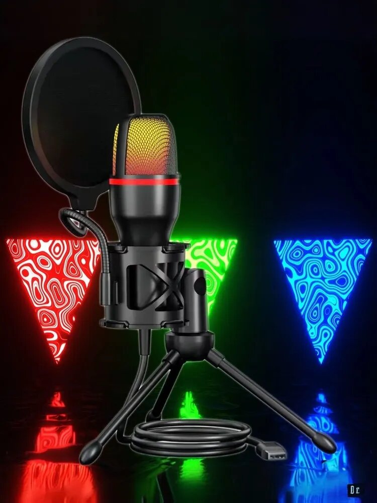 Микрофон игровой (для стриминга) USB микрофон, черный матовый