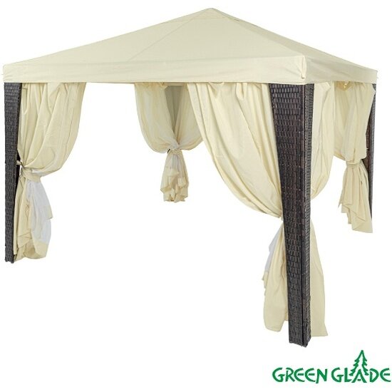 Шатер-беседка Green Glade для сада 9 кв. м бежевый/коричневый 3176