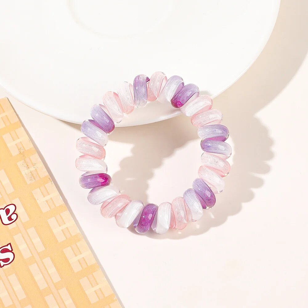 Резинка для волос FORWOT, сиреневый, 3 pink purple
