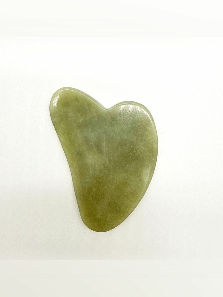 Эффективный скребок для лица из нефрита инструмент для массажа и лимфодренажа, улучшает кровообращение и тонус кожи, идеален для домашнего ухода