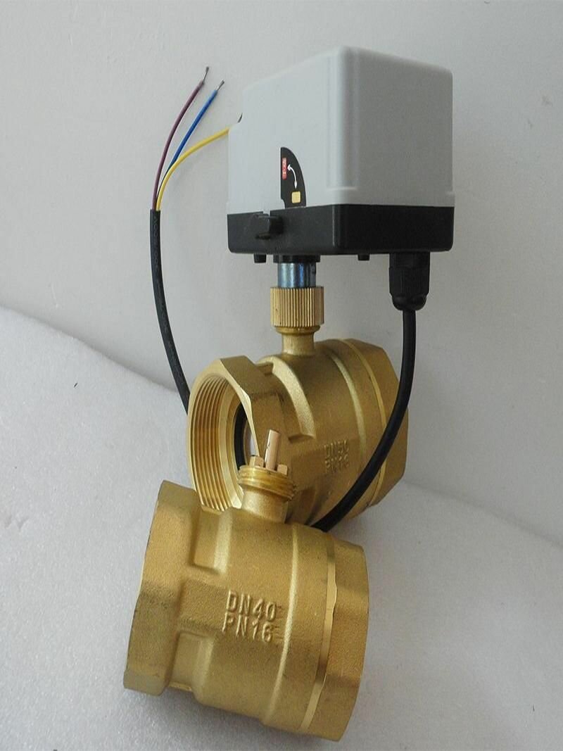 Латунный Шаровой кран с электроприводом с ручным выключателем 1-1/2 дюйм 220B AC 3 линии 2 контролирует