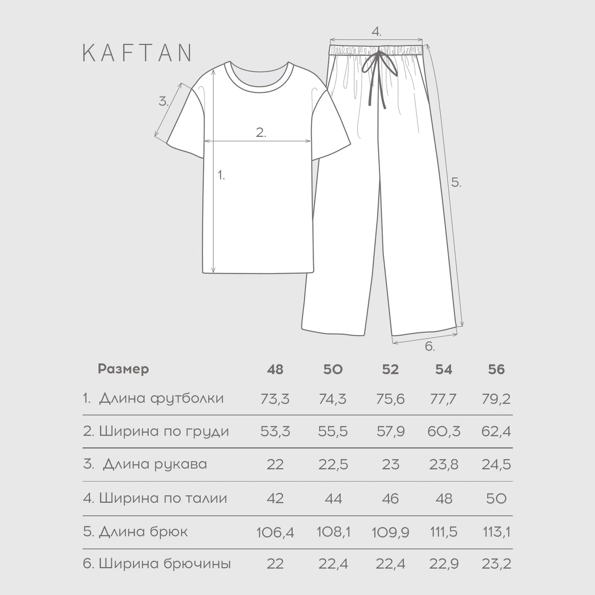Пижама Kaftan Базовая коллекция, размер 48, красный/разноцветный — фото 1