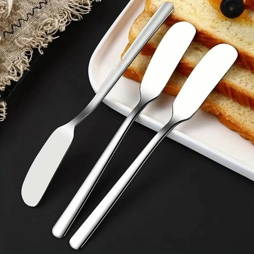 Нож для масла 3 предм. серебристый