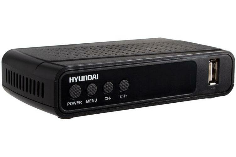 Ресивер DVB-T2 Hyundai H-DVB520 черный