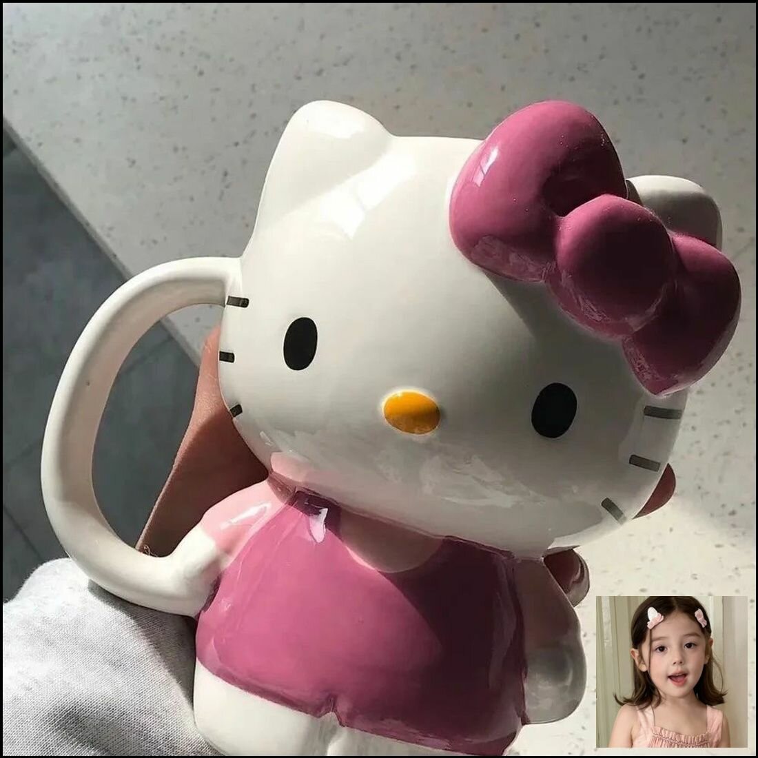 STARTOVALI Многоразовая кружка To Go "hello kitty", 300 мл, 1 шт