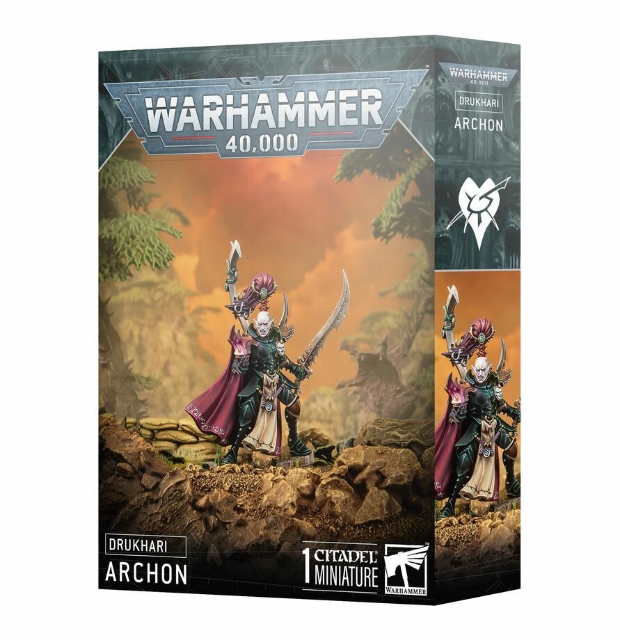 Набор миниатюр для настольной игры Warhammer 40000 - Drukhari Archon (обновленная версия 2025)