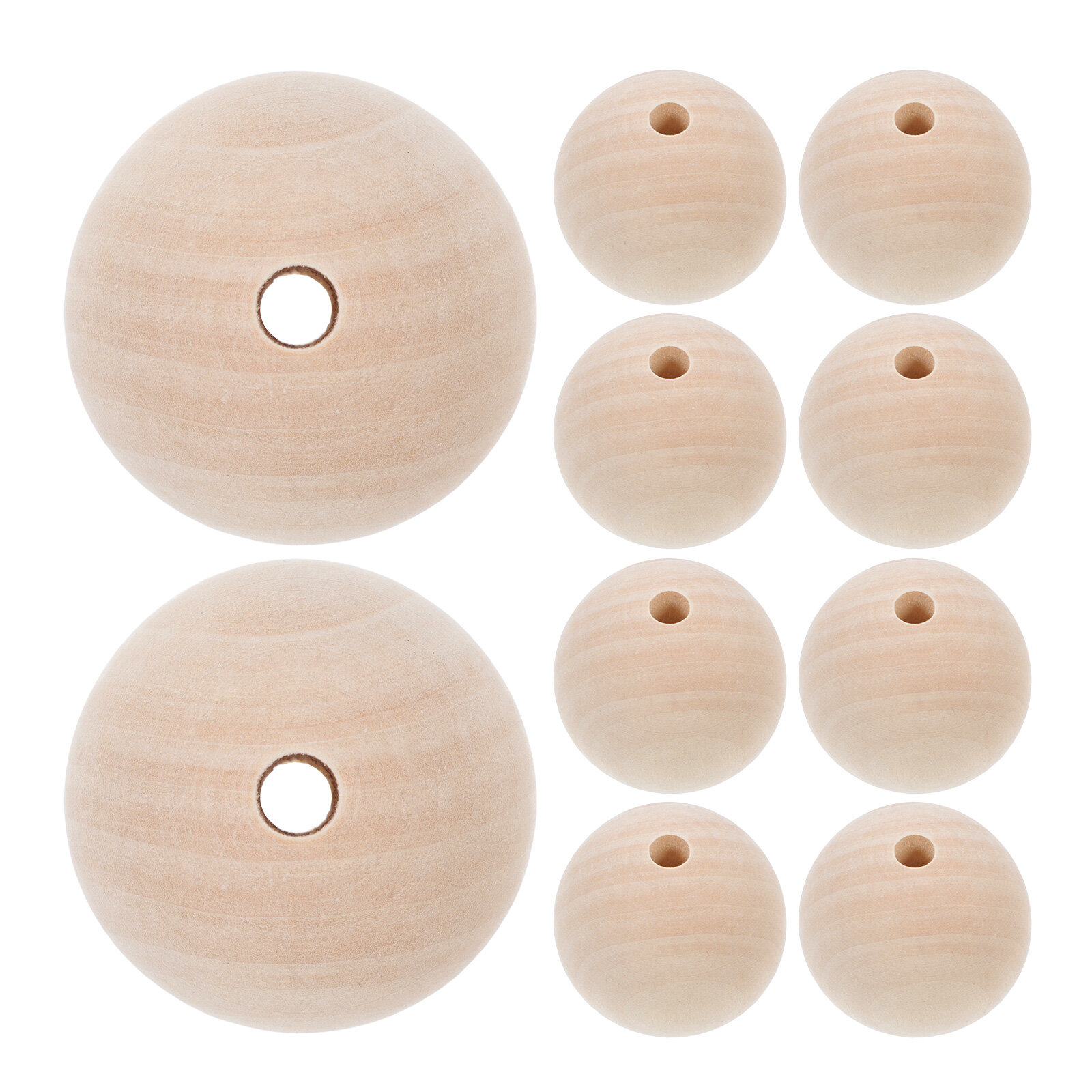 Набор деревянных бусин с большими отверстиями, цвета хаки, 10 шт для декора и рукоделия
