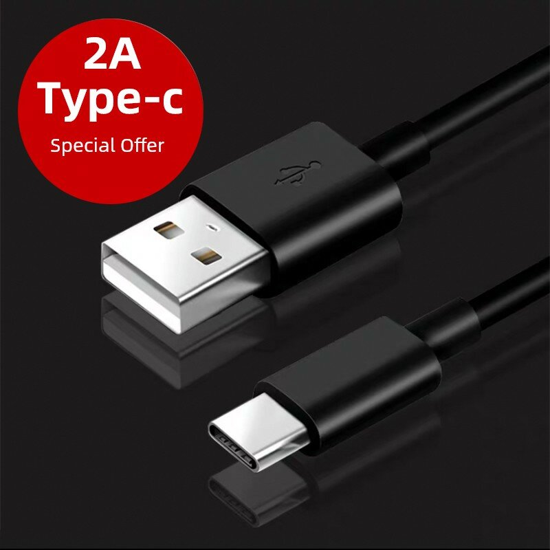 Кабель для данных с быстрой зарядкой 2А Type-C для смартфонов Android, совместим с Samsung, Huawei, Honor, Vivo, Oppo,