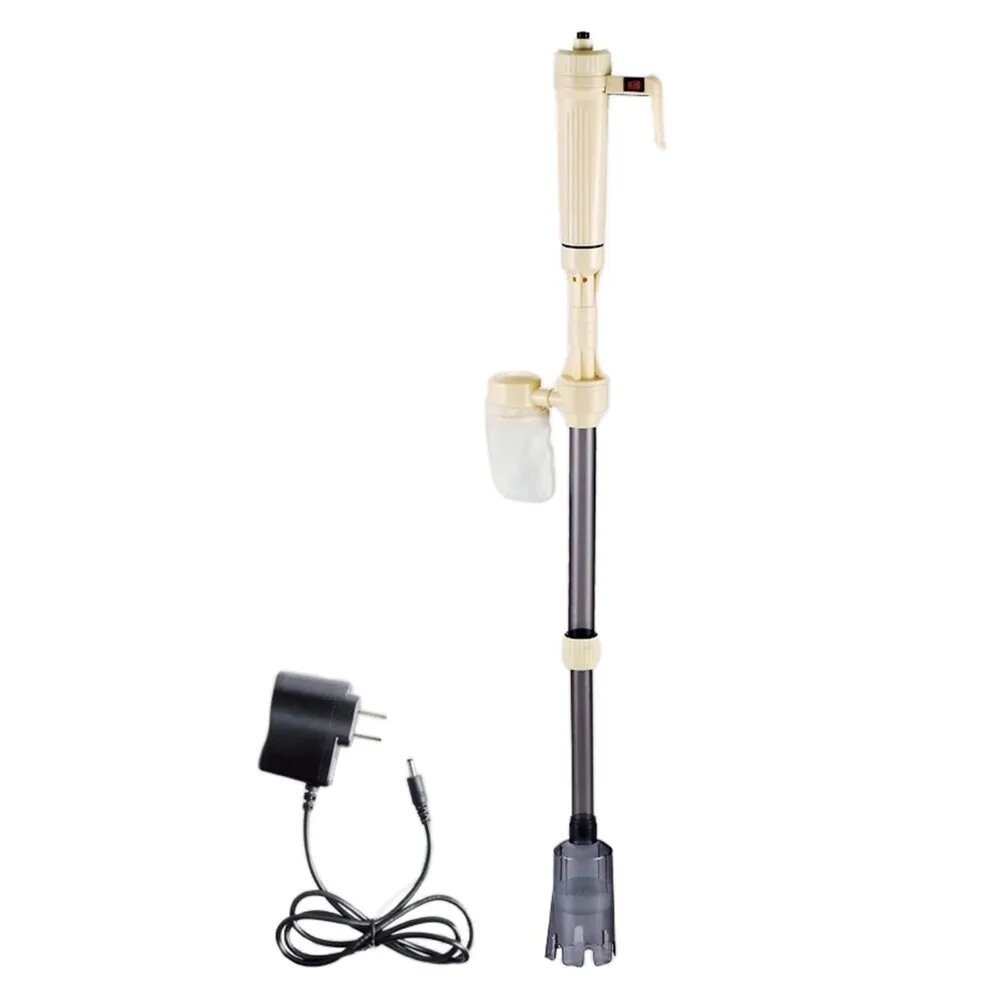 Автоматический сифон для аквариума, пылесос для чистки гравия и смены воды, с регулируемой длиной