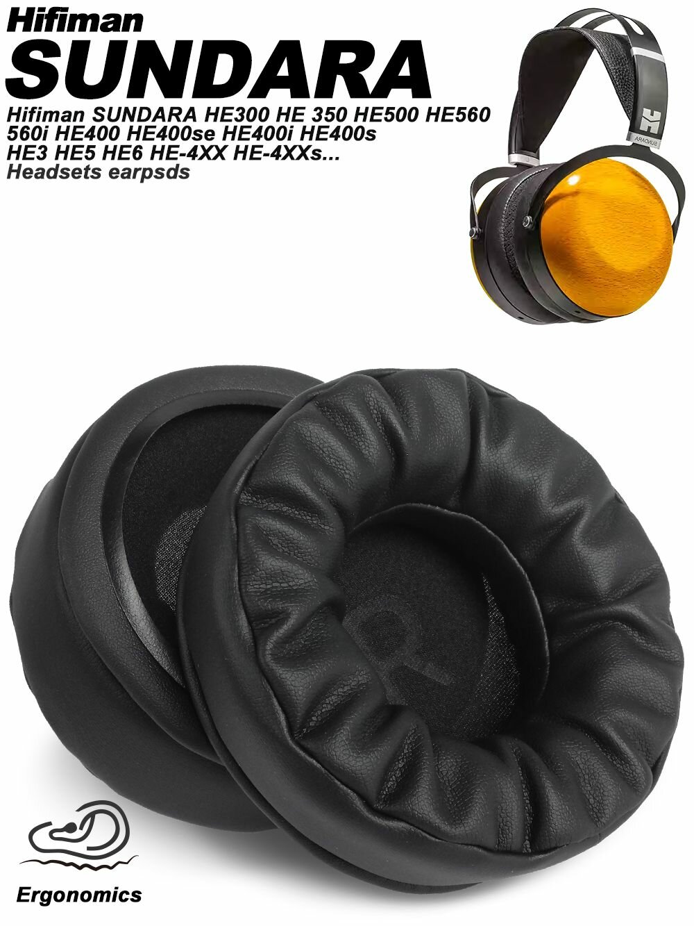 Амбушюры Hifiman SUNDARA HE300 HE500 HE560 560i HE400 HE400i HE400s HE 350 для наушников