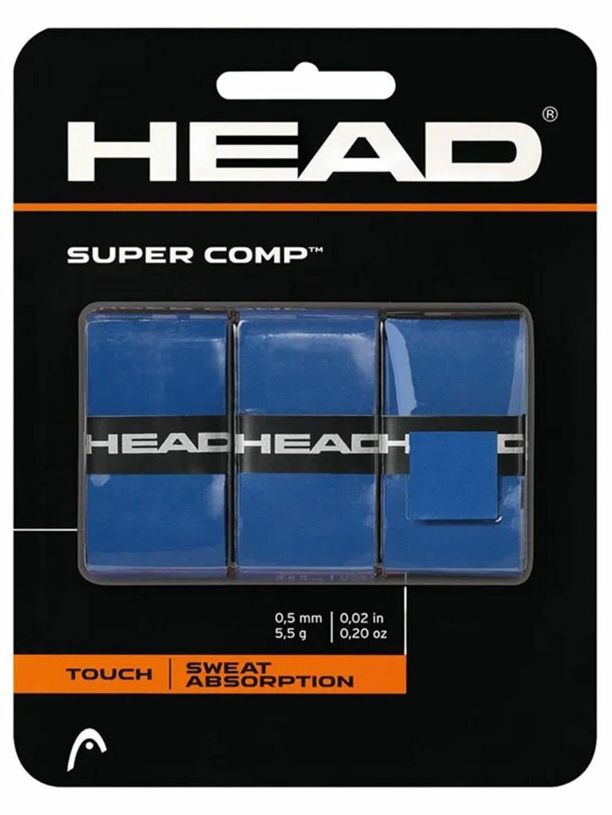 Овергрипы Head Super Comp Унисекс 285088-BL BL, синий, 3 штуки