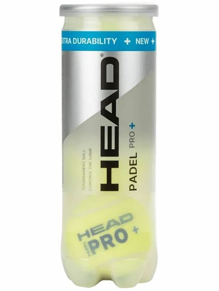 Мяч Head 3B HEAD Padel Pro+ Резина, войлок зеленый 540203