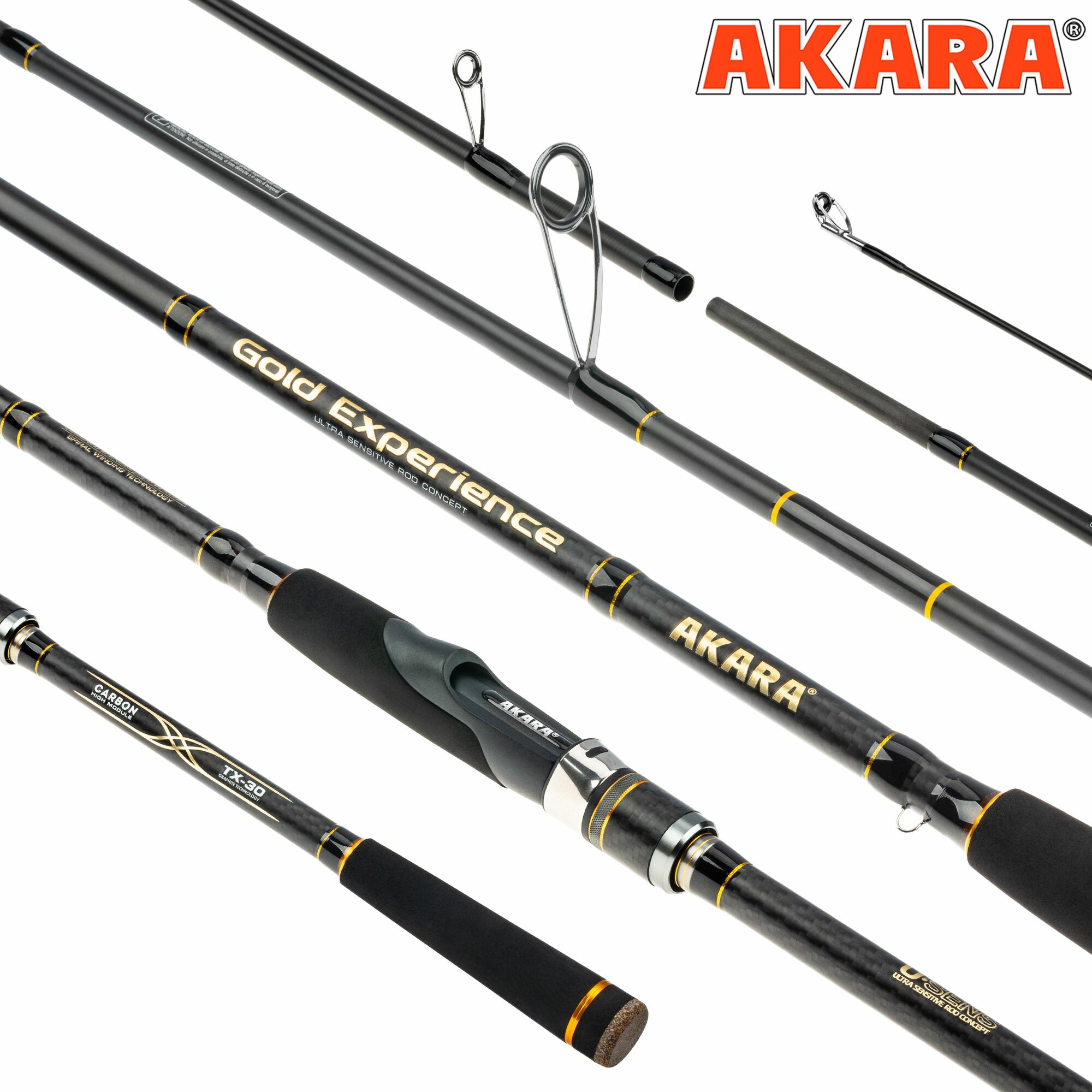 Спиннинг штекерный карбоновый для джига Akara Gold Experience (10-35) 712M 2,2м