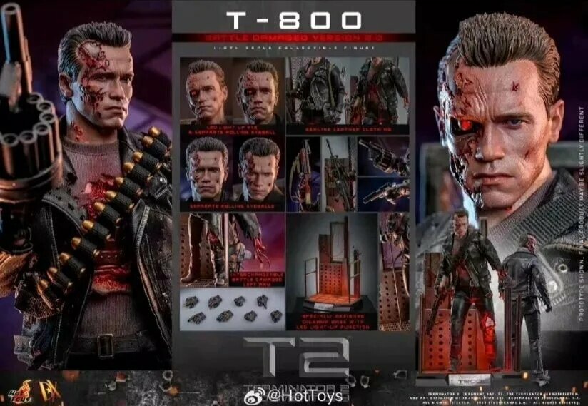 Hot Toys DX46 Фигурка "The Terminator 2",1/6 T-800(BD2.0)