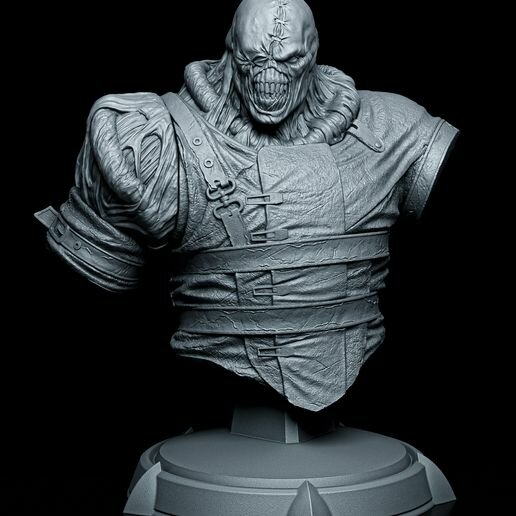 Сборная модель Nemesis (Resident Evil), бюст, 187мм для покраски
