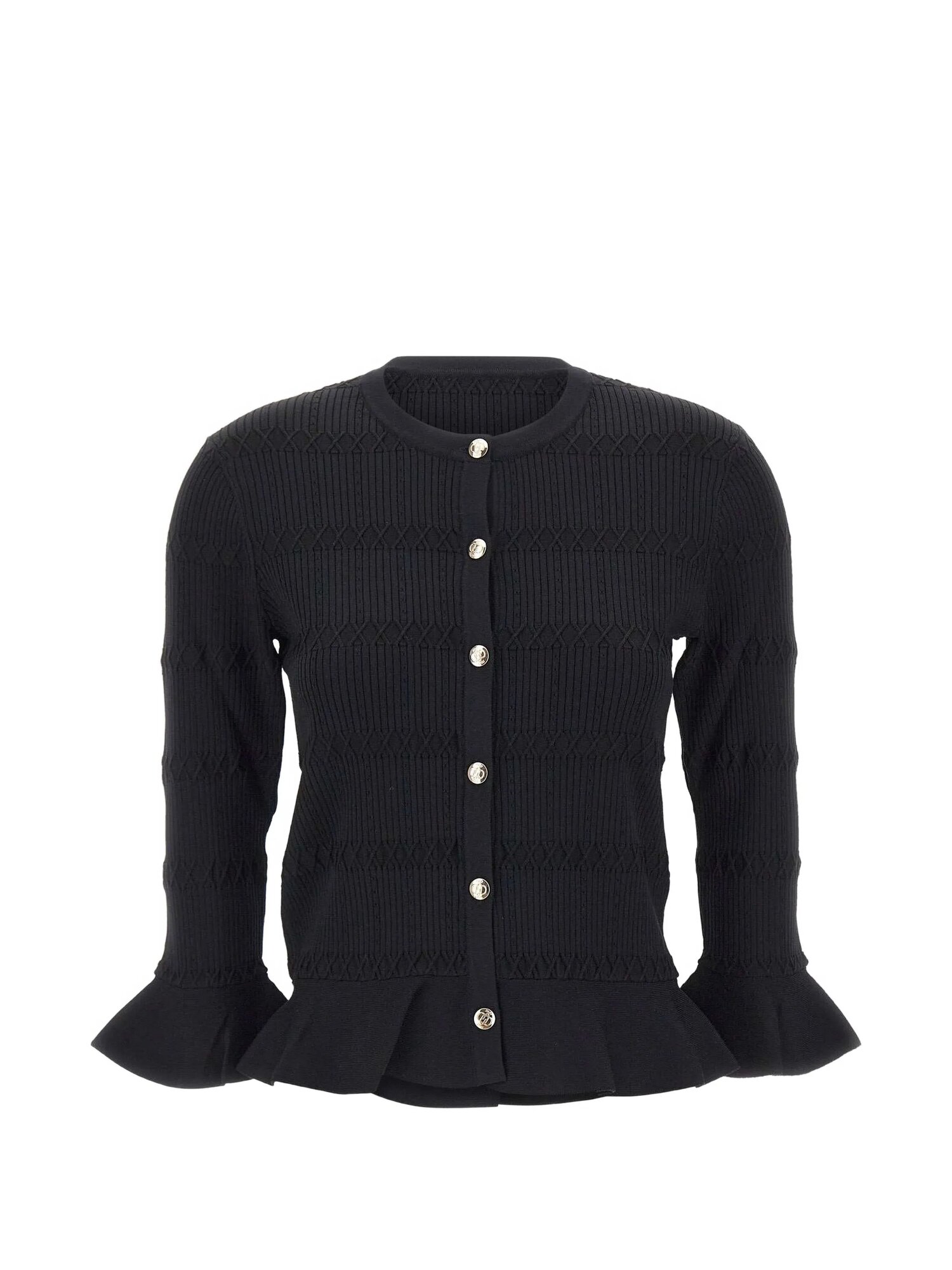 Кардиган Ruffled rib-knit cardigan