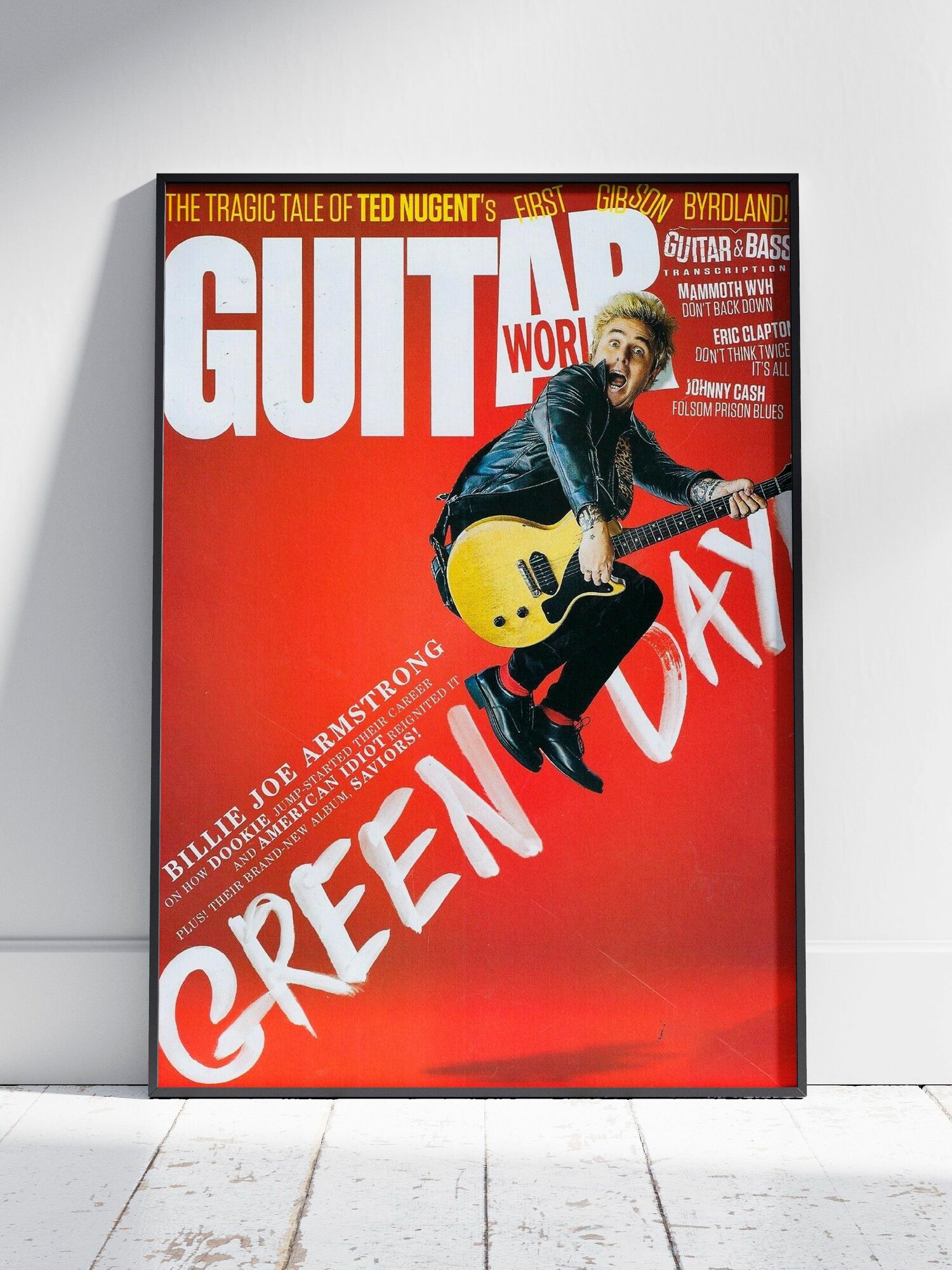 Плакат на стену для интерьера Грин Дэй (Билли Джо Армстронг - Billie Joe Armstrong 2) - Постер по музыке и артисту формата A4 (21x30 см)