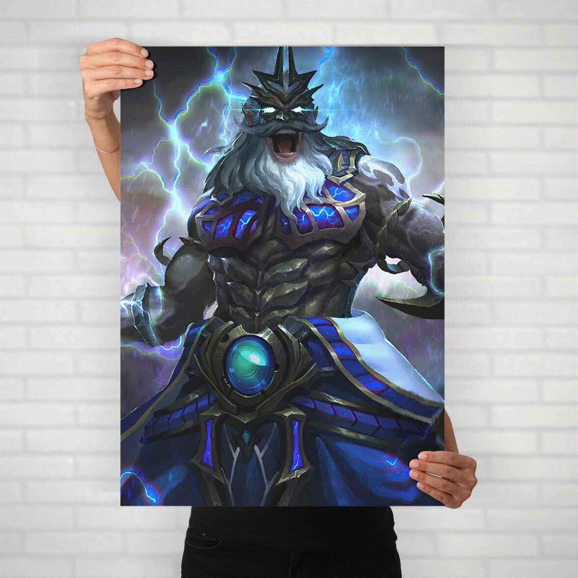 Плакат на стену для интерьера Dota 2 (Zeus 5) - Постер по игре формата A2 (42х60 см)
