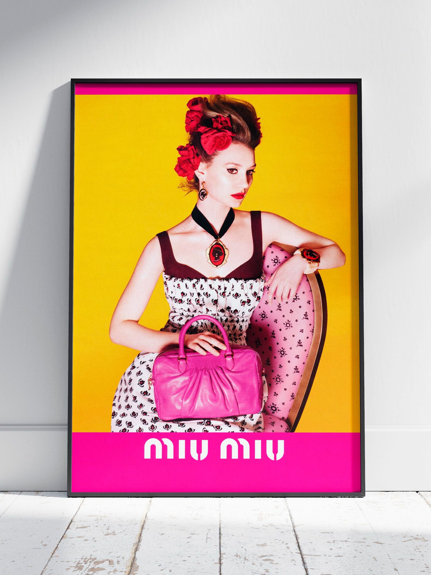 Плакат на стену для интерьера Миу Миу (Miu Miu 6) - Постер по модели, бренду и моде формата A4 (21x30 см)