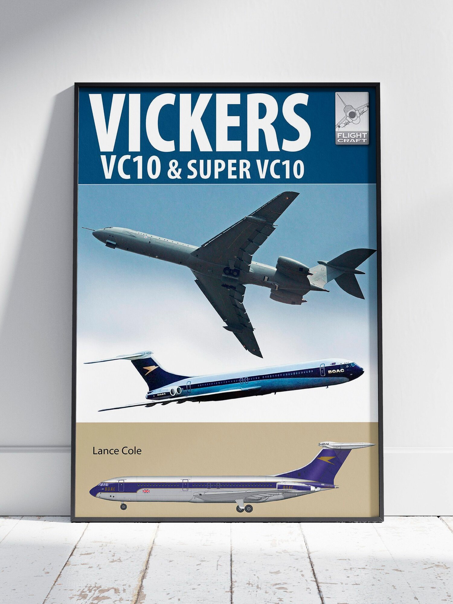 Плакат на стену для интерьера Техника и транспорт (Виккерс VC10 - Vickers VC10) - Постер по транспорту формата A4 (21x30 см)