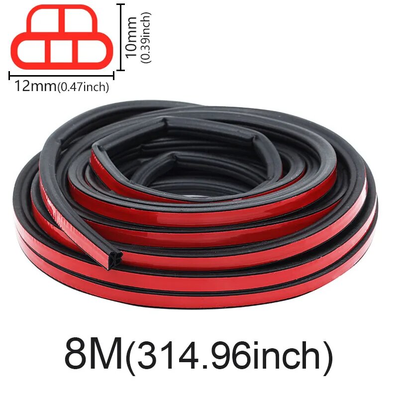 Резиновая уплотнительная лента для двери автомобиля, двухслойная уплотнительная защитная наклейка, уплотнительная лента в форме буквы B, звуковые водонепроницаемые уплотнители