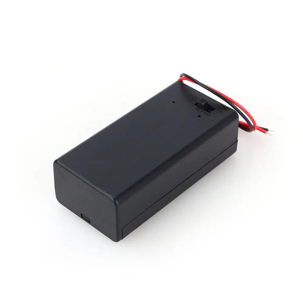 Батарейный отсек для "Кроны" 9V, с крышкой и выключателем, для питания устройств.