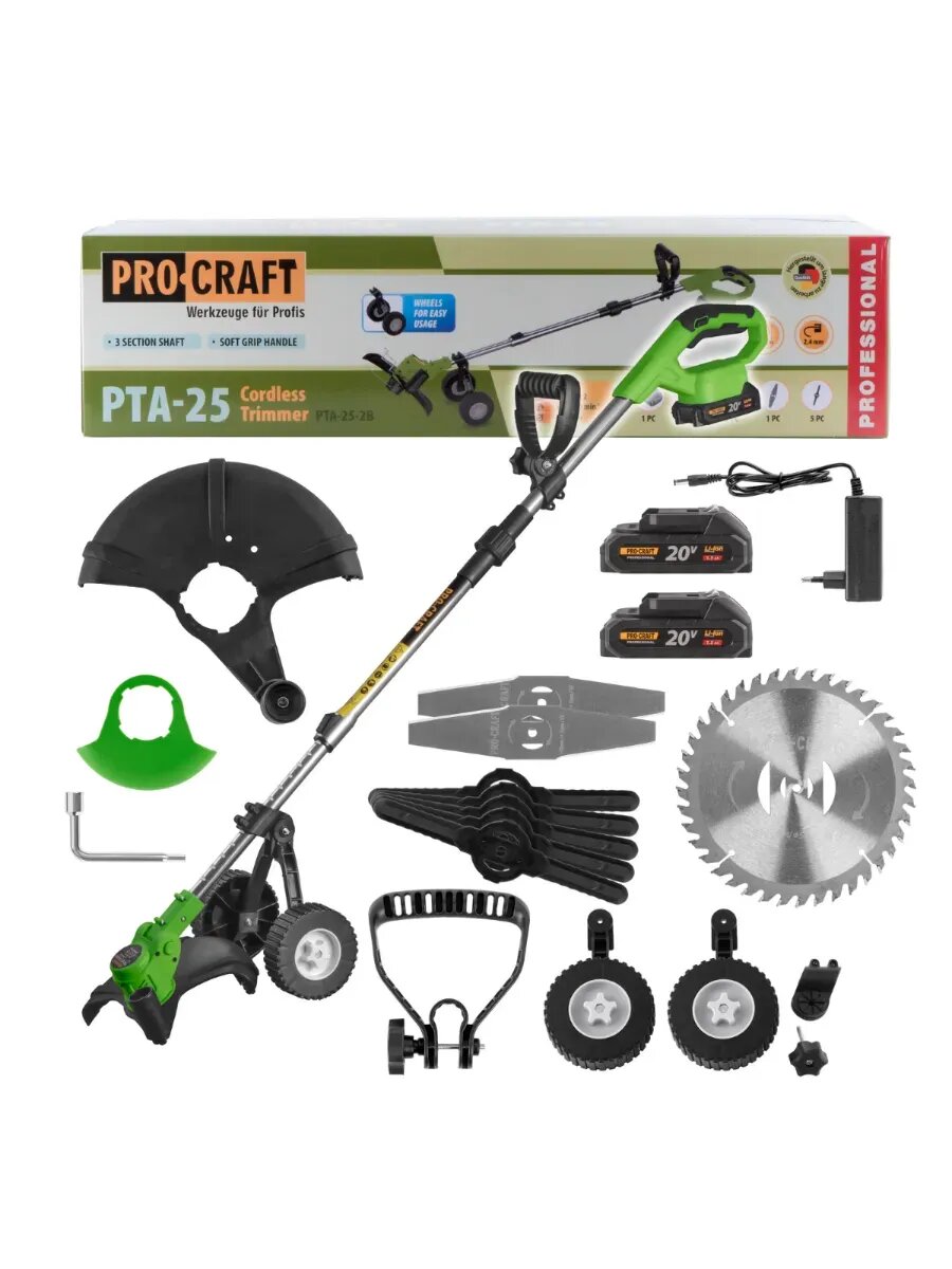 Аккумуляторный триммер Pro-Craft PTA-25-2B