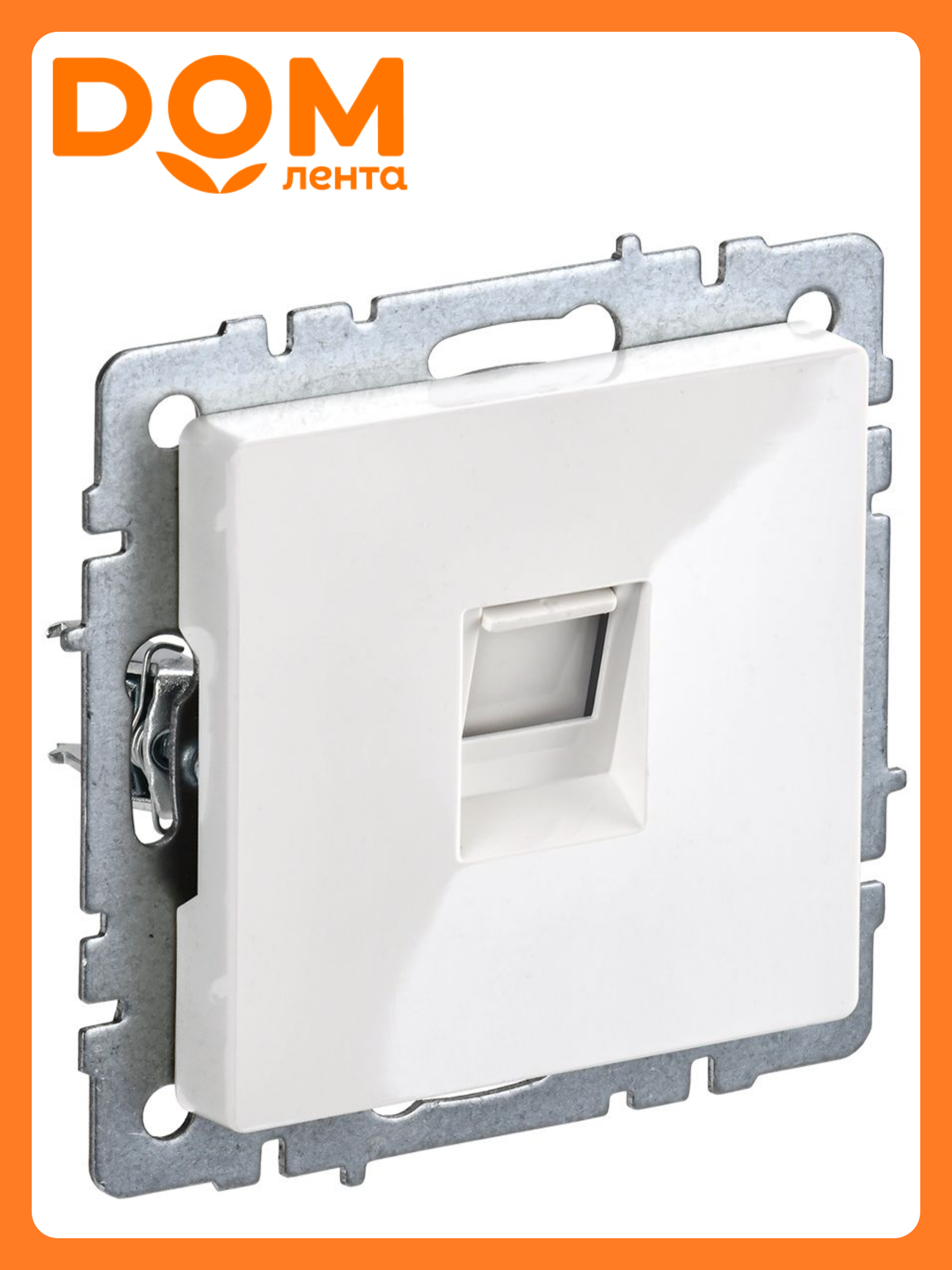 Розетка IEK BRITE РК11-БрБ, RJ45, кат.6, IP20, пластик, белая