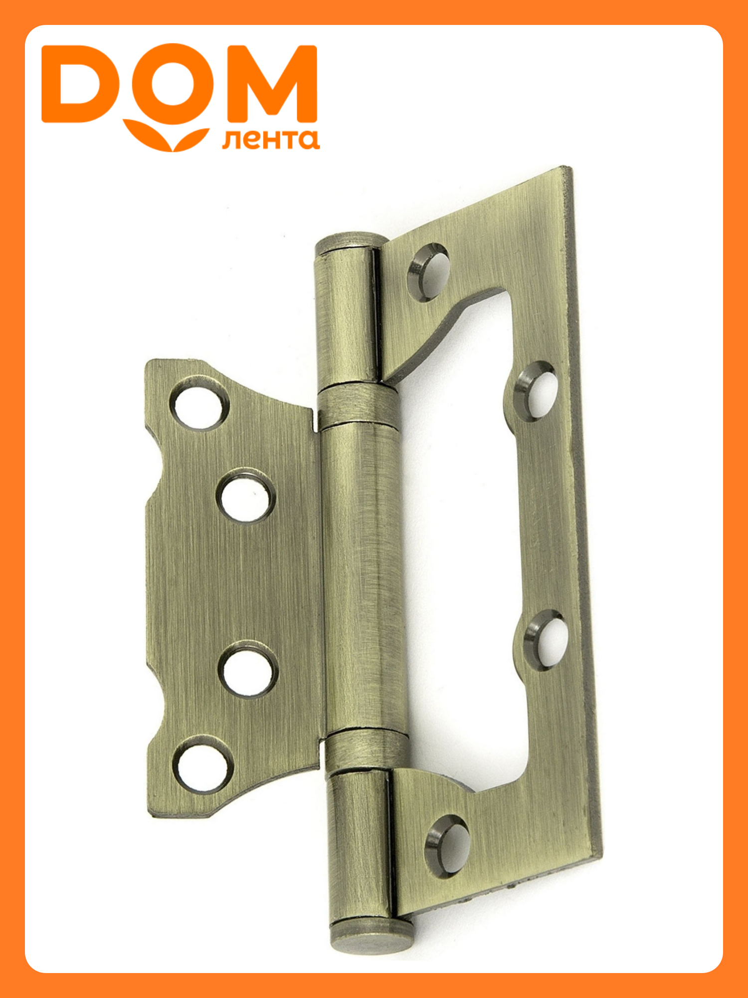 Дверная петля разъемная накладная фабрика замков 100х75х2,5 мм античная бронза