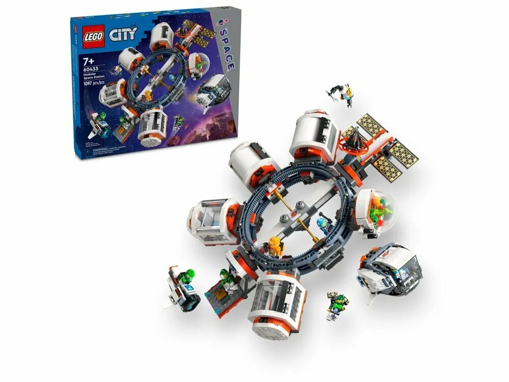 Лего City серия, LEGO 60433 Модульная космическая станция, lego конструктор для мальчика, лего для девочек