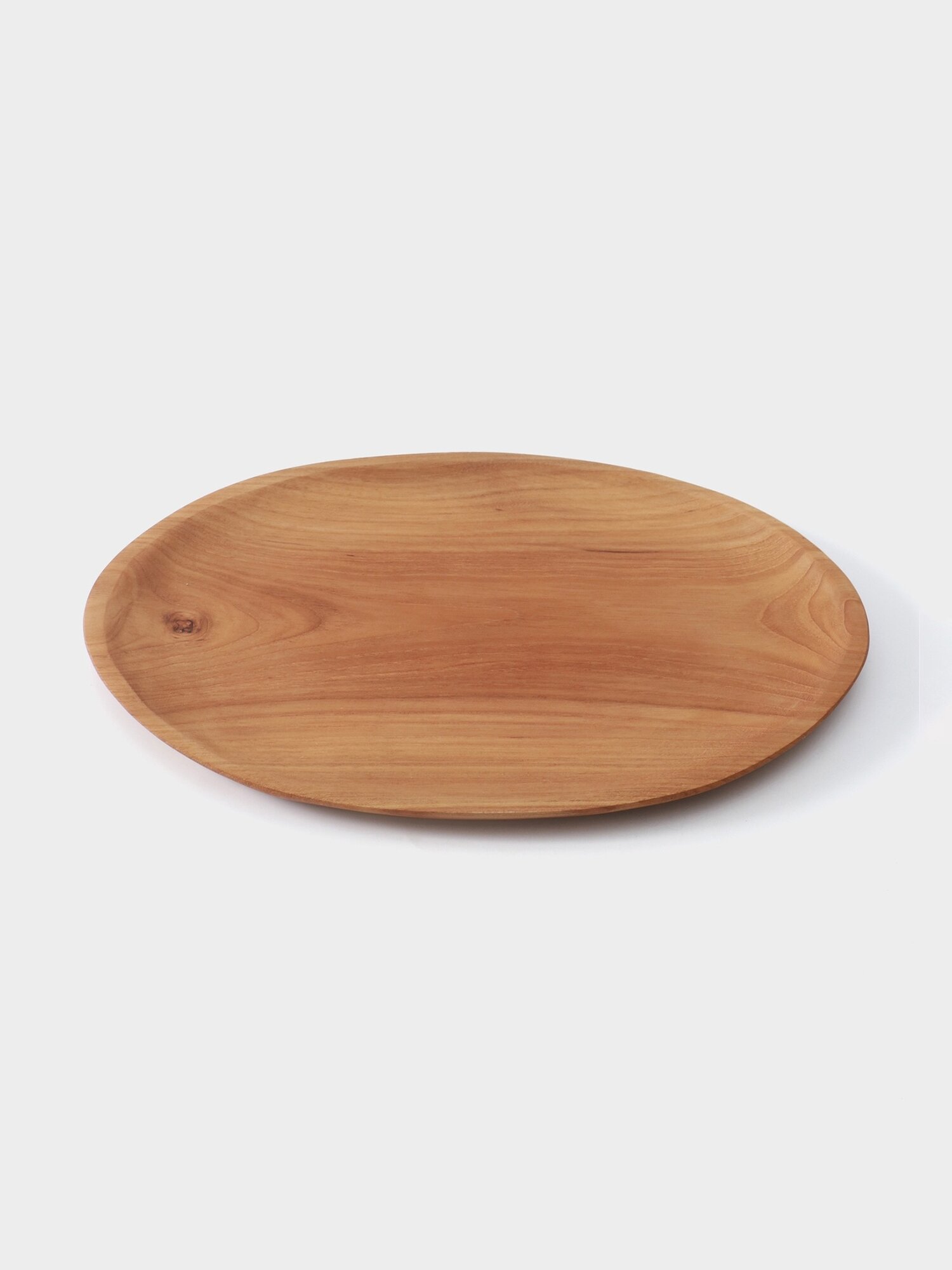 Блюдо овальное, тиковое дерево, 35 x 24 x 2 см, цвет коричневый