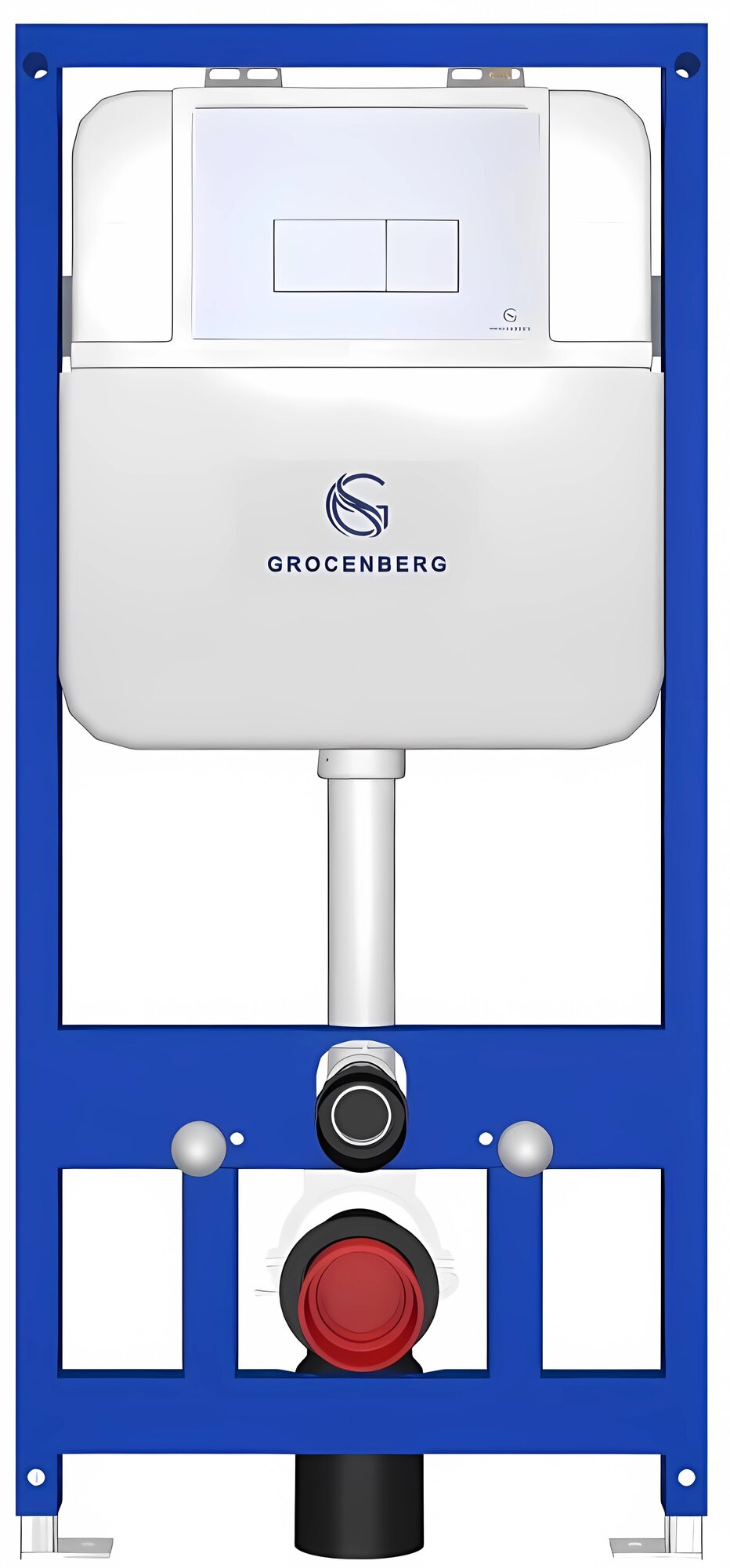 Инсталляция для унитаза с кнопкой для смыва Grocenberg GS3050-KP3070W Белый