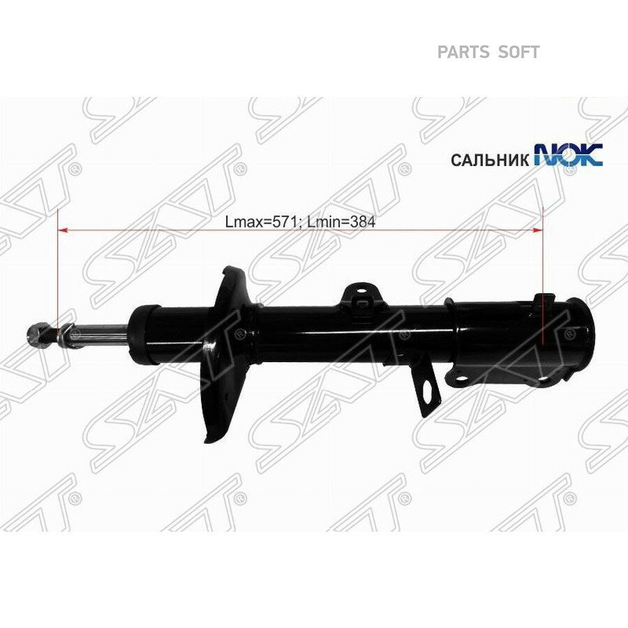SAT ST-48530-12550 Стойка задняя toyota corolla/sprinter/spacio/carib/lvn/cre/trn/mrn 91-02 2wd rh ()