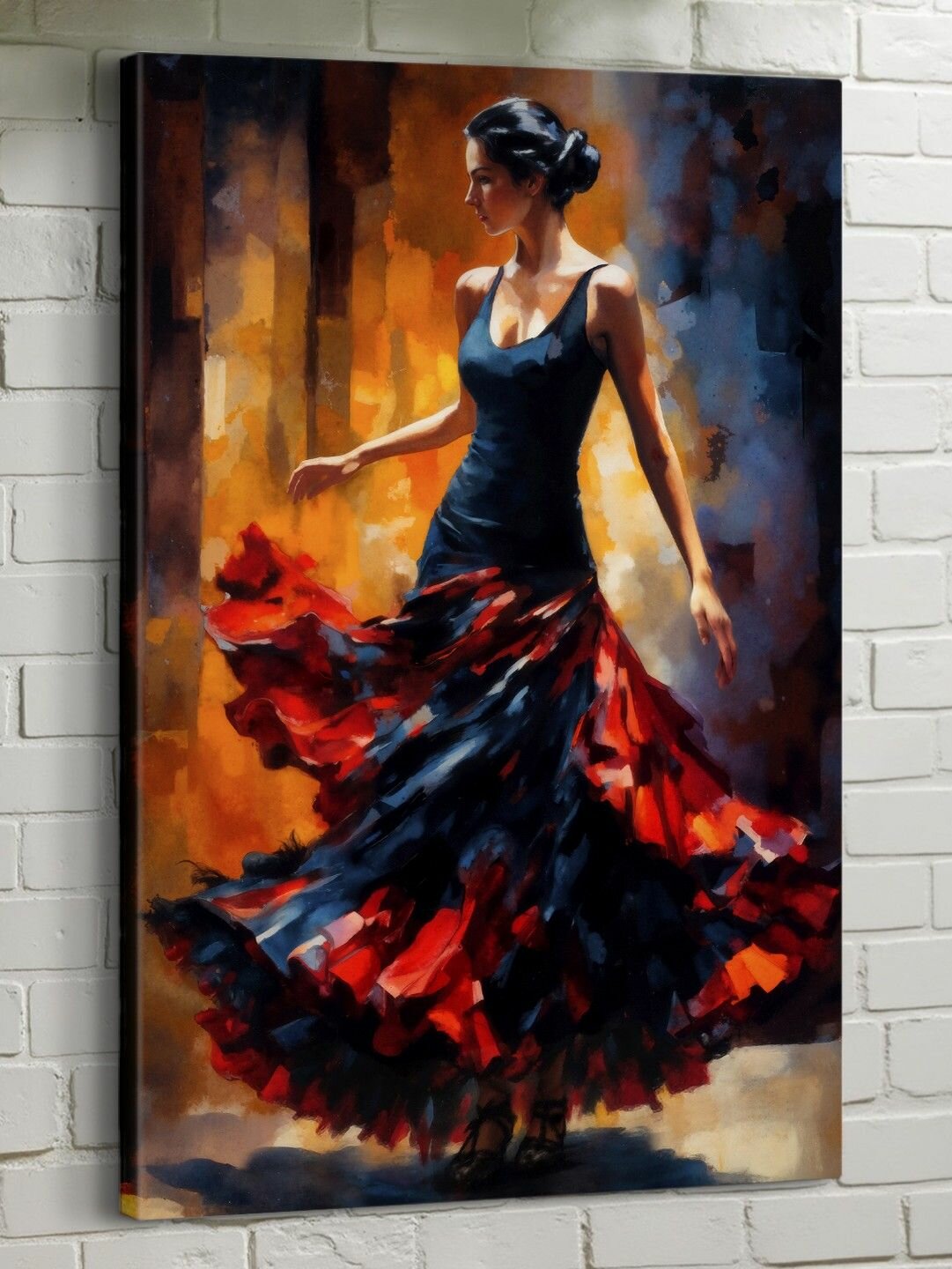 "В ритме фламенко" - картина на холсте, 80x50 см.