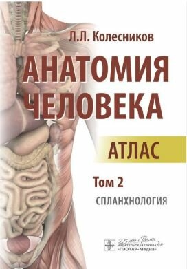 Анатомия человека : атлас : в 3 т. Второй ТОМ Спланхнология / автор-составитель Л. Л. Колесников. 2023 672 с.