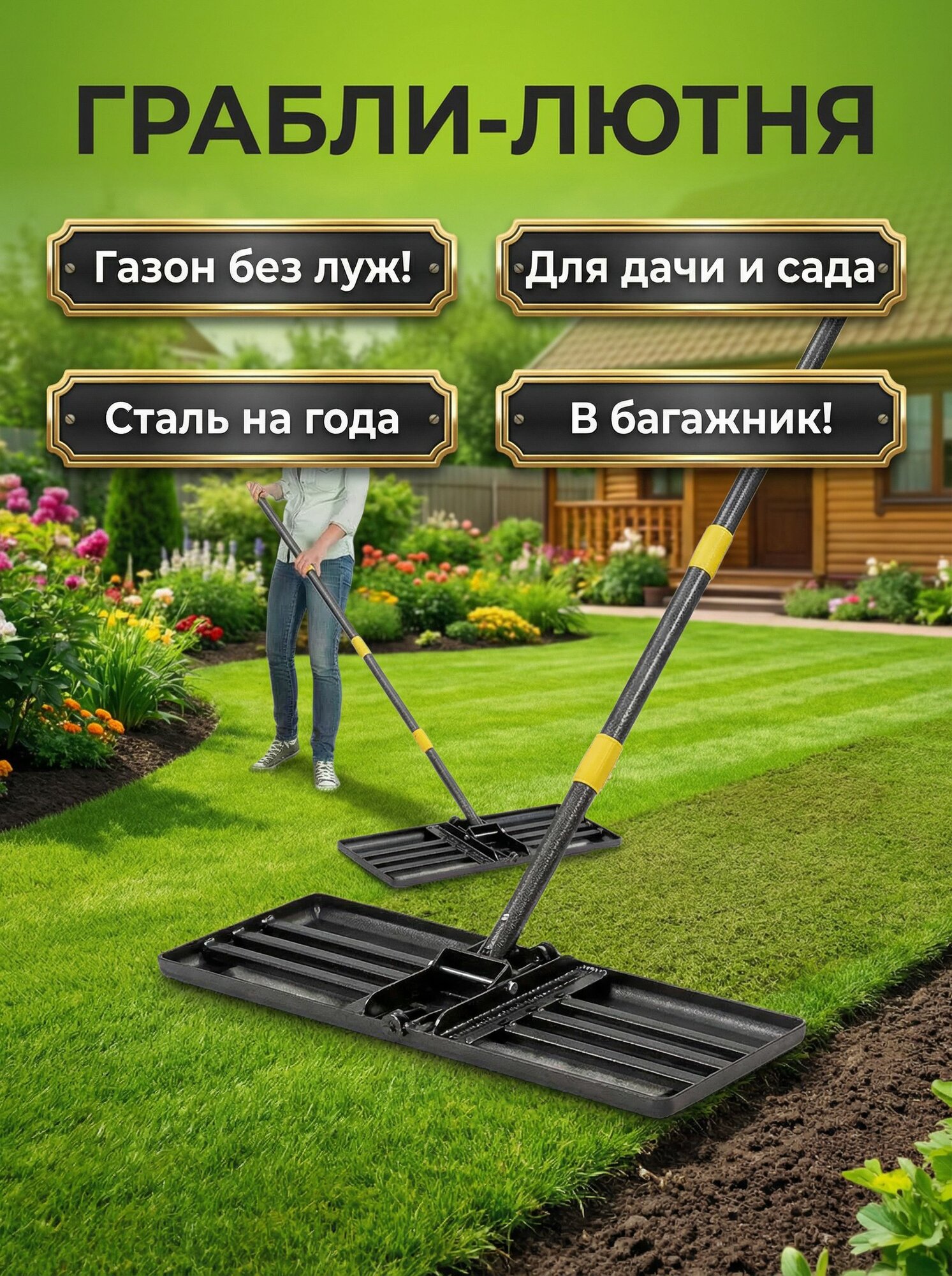 Грабли , Плоские, 43 см