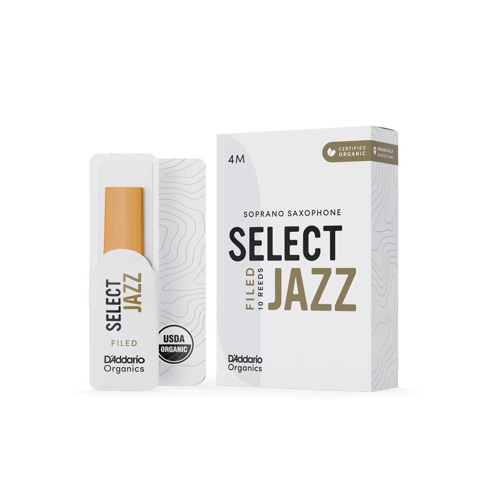 Трости для саксофона сопрано 4M (10 шт) D'Addario ORSF10SSX4M Organic Select Jazz Filed