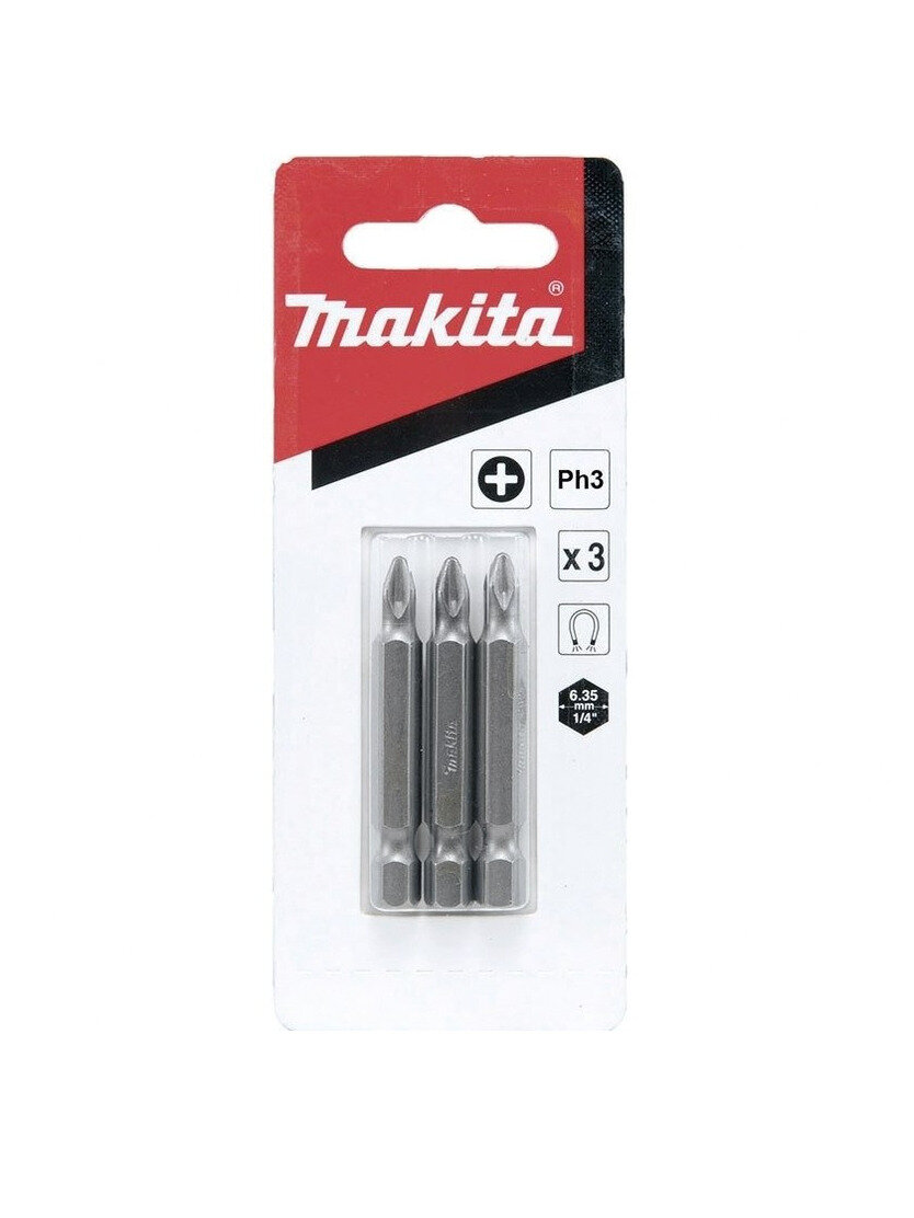 Бита (насадка) Makita PH3, 50 мм, E-form(MZ), 3 шт.