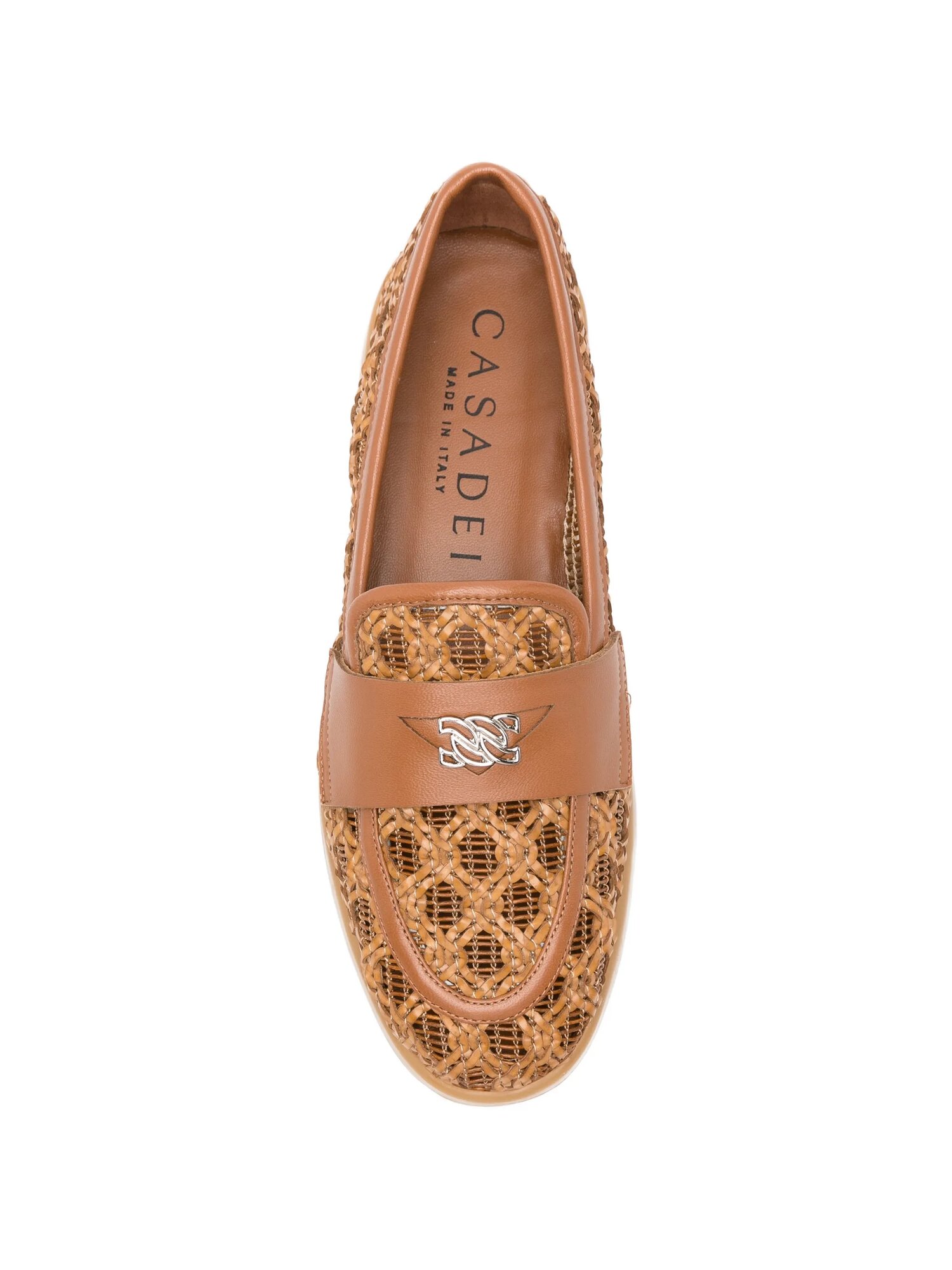 Лоферы Casadei Woven logo-plaque loafers, размер 36 — фото 1