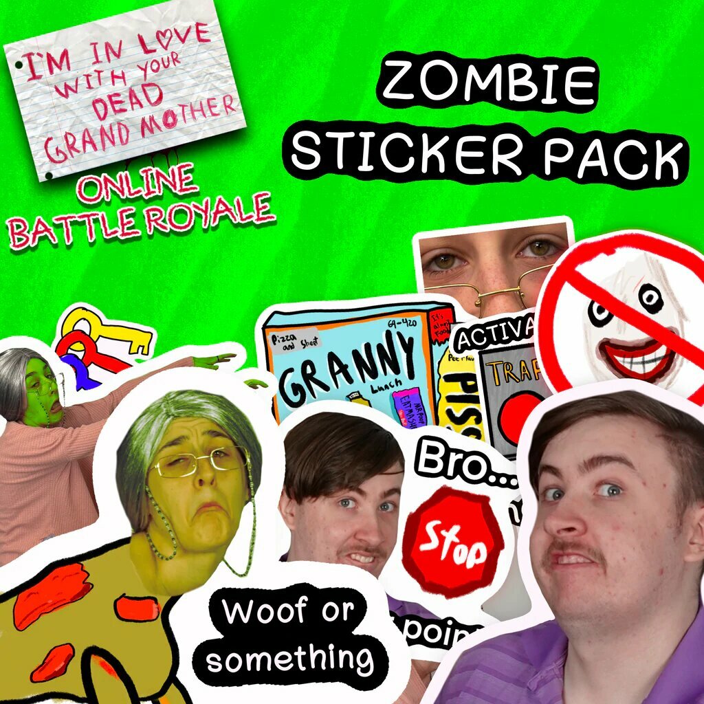 Дополнение Zombie Sticker Pack - Emotes Season 2 DLC - I'm in Love With Your Dead Grandmother: Online Battle Royale, цифровое издание PlayStation 5, регион Турция / код пополнения баланса