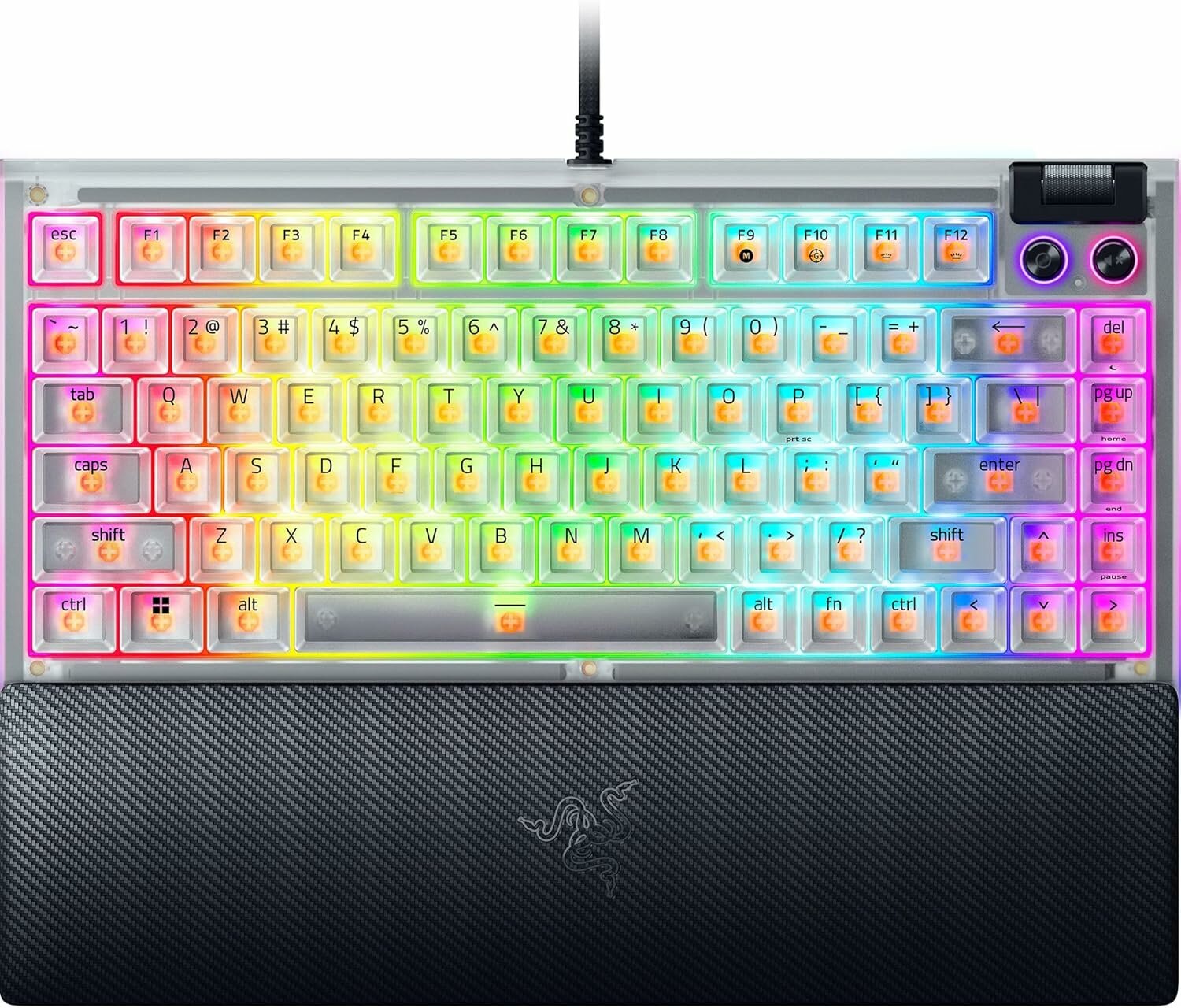Клавиатура игровая RAZER BlackWidow V4 75% Phantom White Edition (Белый)