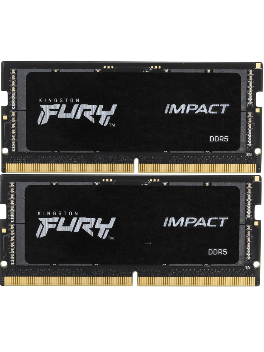 Память DDR5 2x16GB 6400MHz Kingston KF564S38IBK2-32 Fury Impact RTL PC5-51200 CL38 SO-DIMM ECC 262-pin 1.35В kit single rank RTL