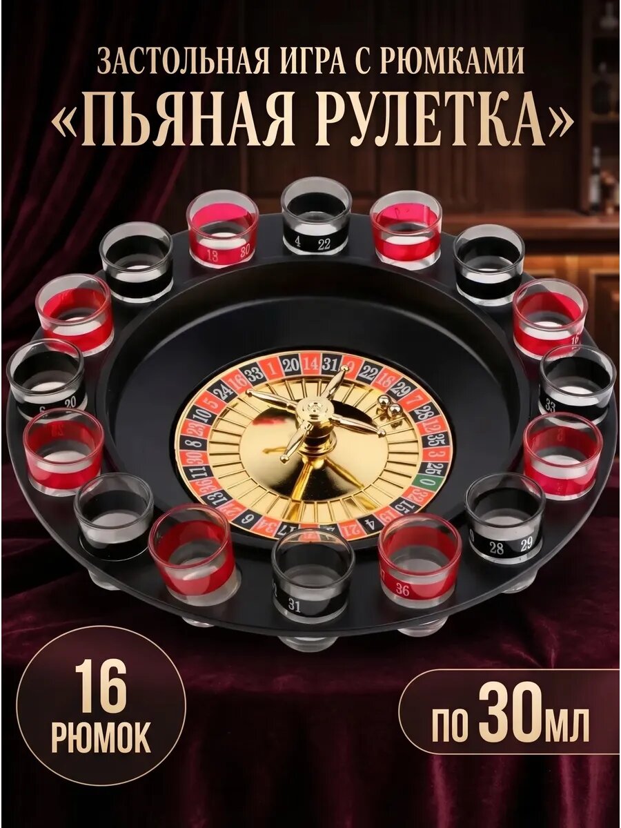 Застольная игра с рюмками «Пьяная Рулетка»